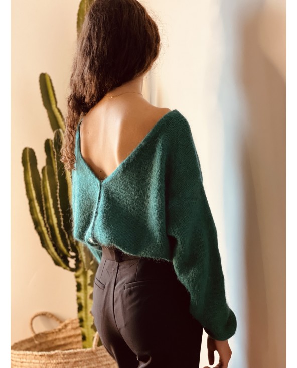 Pull Lena - Vert forêt - Ma Collection Bohème
